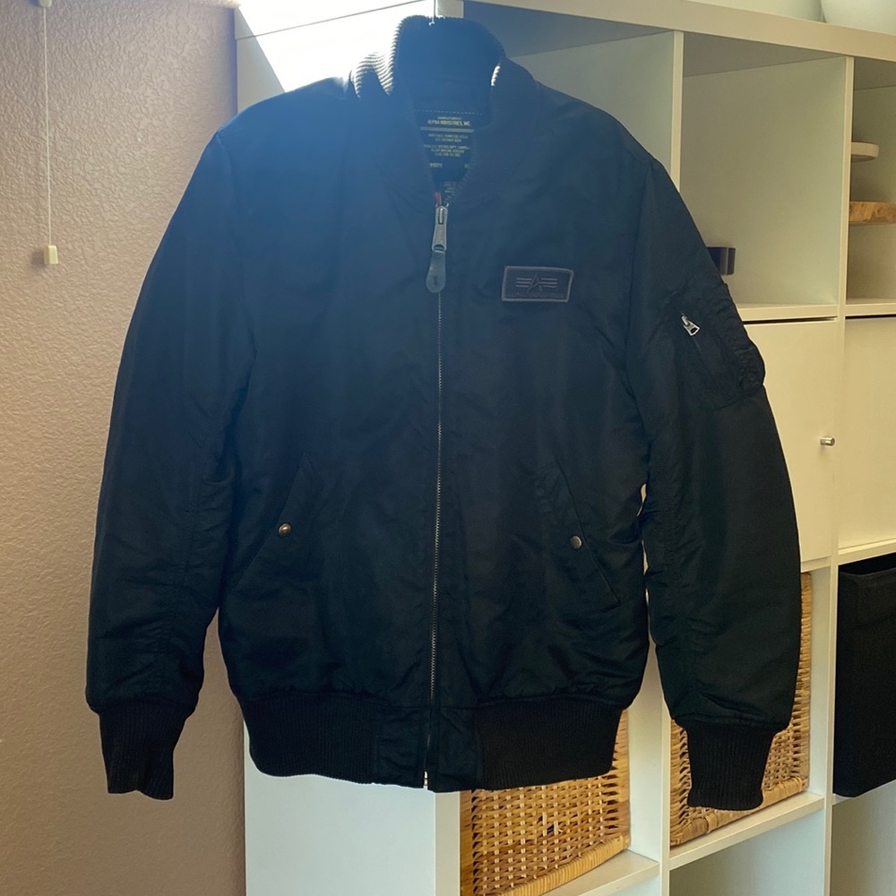 Alpha Industries Black Bomber Jacket - Gem